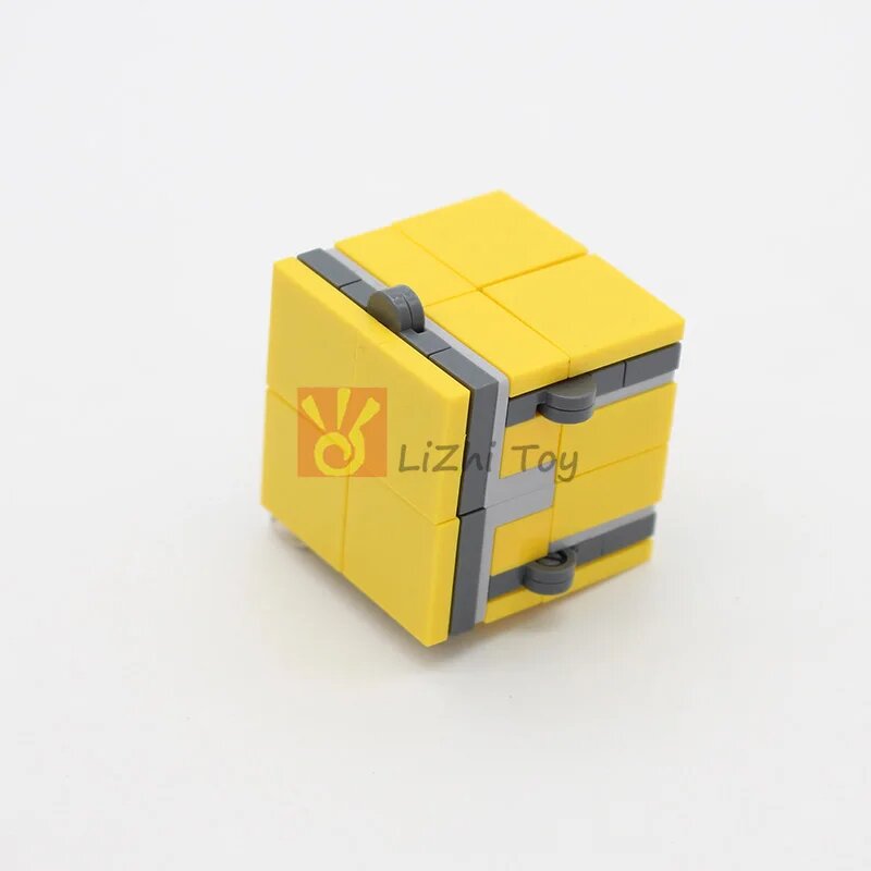 Конструктор Jile бесконечный кубик из пластика для детей от 6 лет yellow