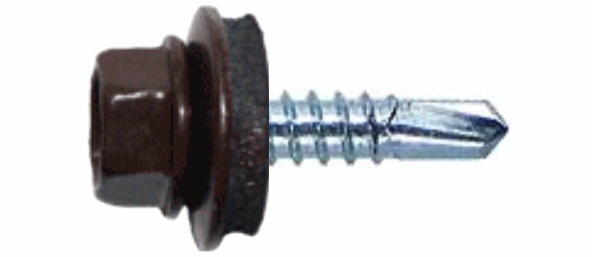 Саморез кровельный 5,5х19 RAL 8017 коричневый