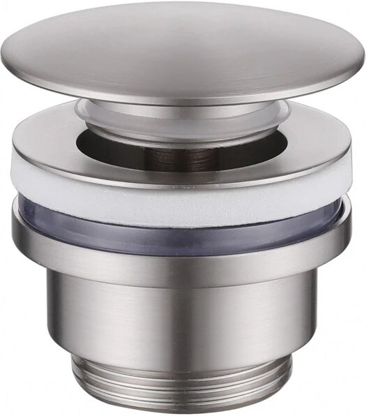 Донный клапан ABBER AF0011SP без перелива, клик-клак, сатин