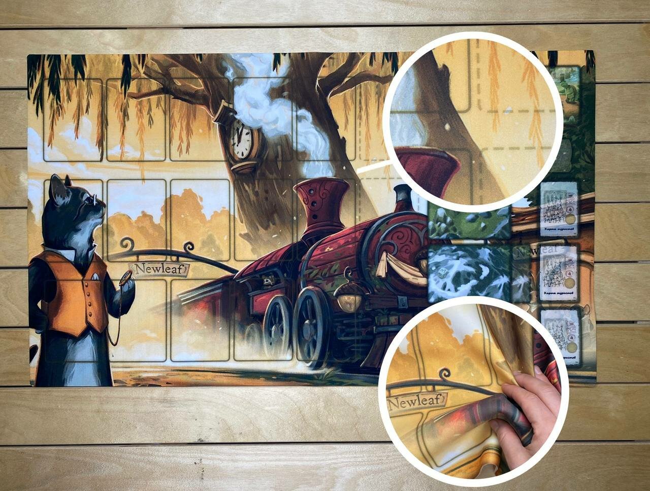 Планшет игрока к игре Эверделл (Лесной экспресс), неопрен, ручная работа