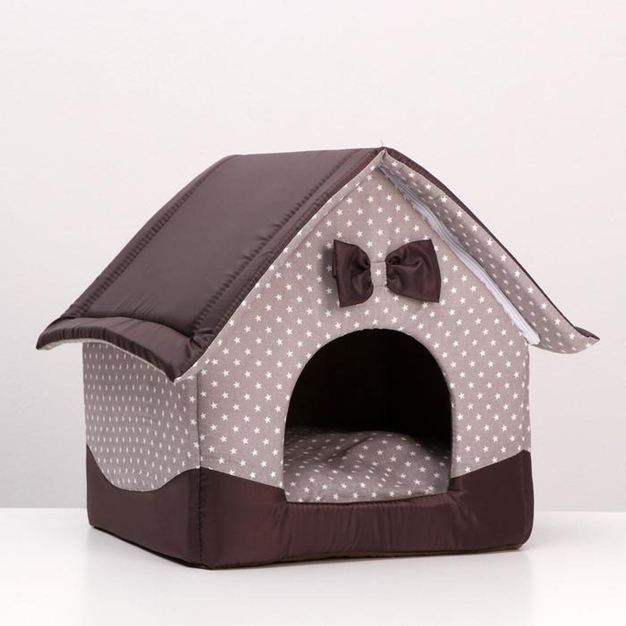 Домик для животных Пижон "Звездочки", треугольный, текстиль, 34x32x37 см