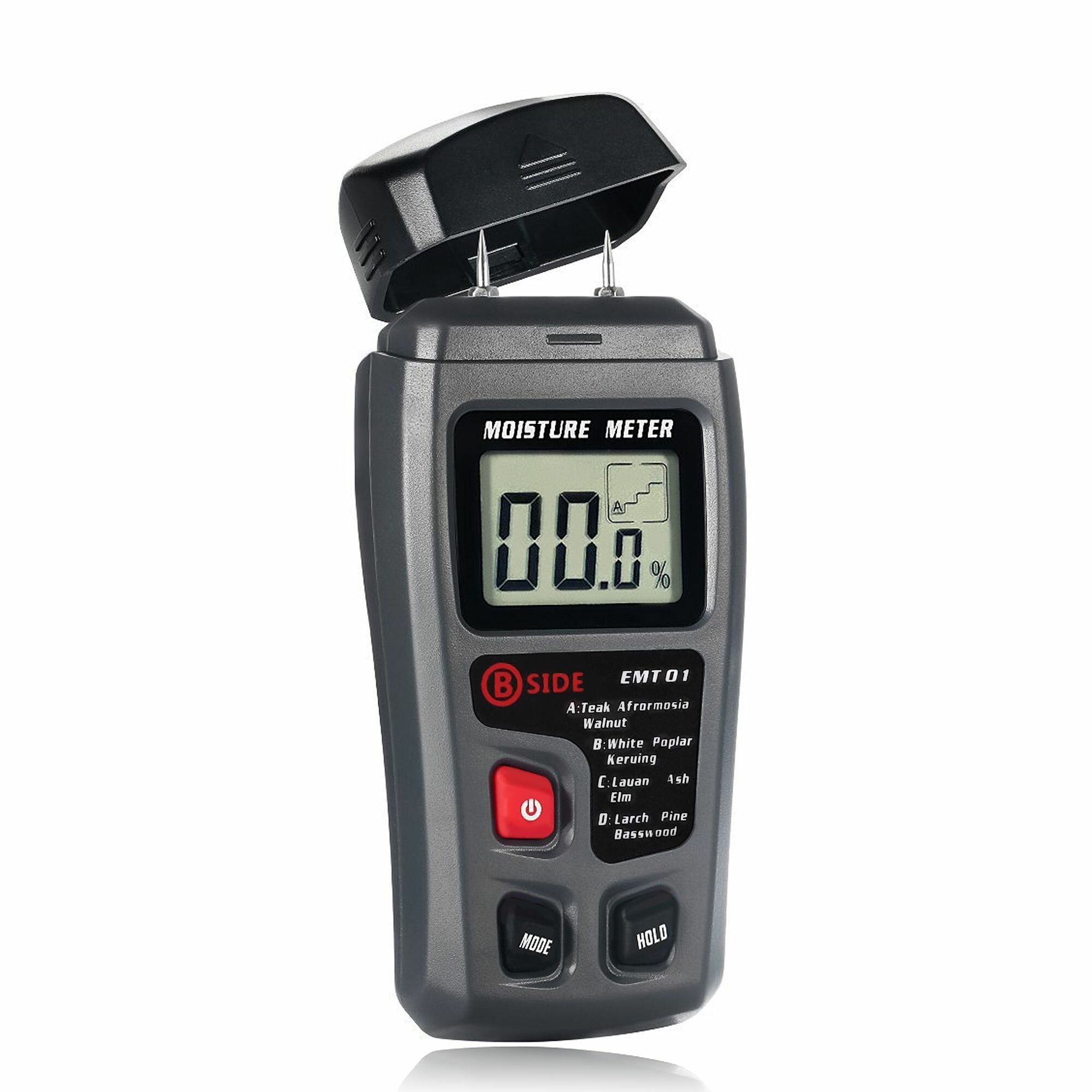 Влагомер древесины цифровой EMT01 / Измеритель влажности древесины / Прибор для определения влажности дерева