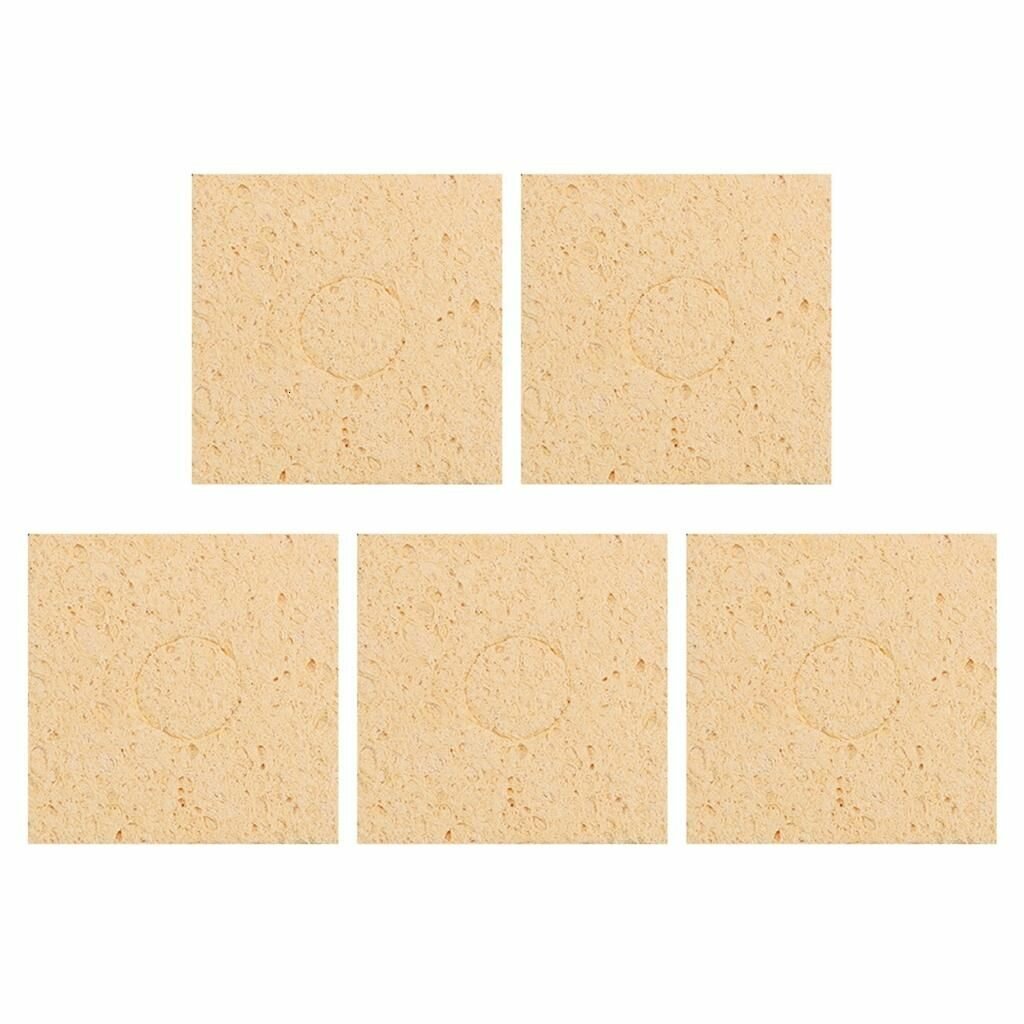 1 комплект из 5 наконечников электрического паяльника для очистки паяльной станции от высокотемпературной губки-квадрат