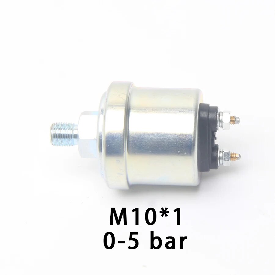 Механический датчик давления масла 0-5 бар 0-10 бар 1/8 NPT M10*1 резьбовой манометр отправитель предупреждение 12 В/24 В для авто лодки корабля, 0-5bar M10-1