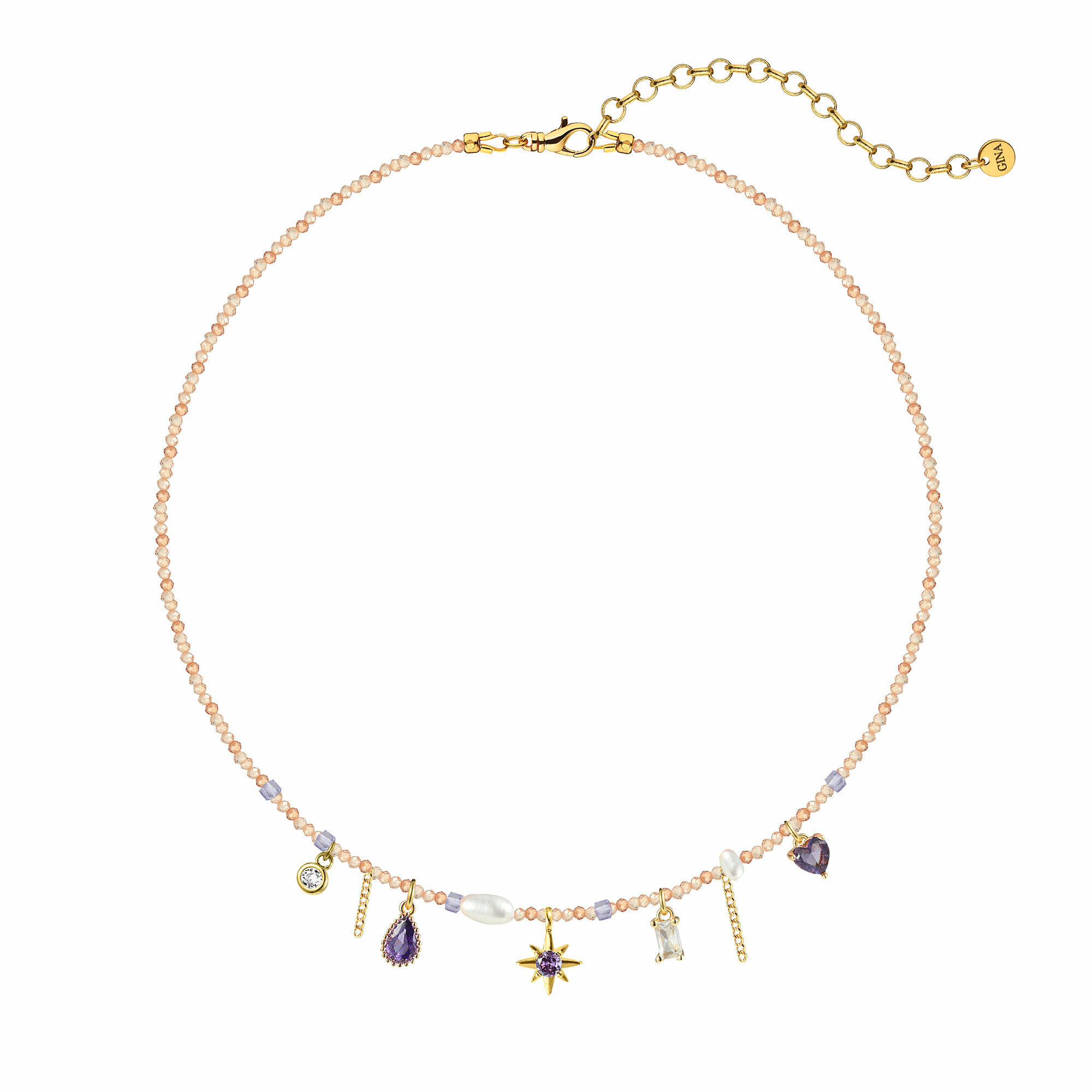 Колье GINA DREAMS, жемчуг пресноводный культивированный, циркон