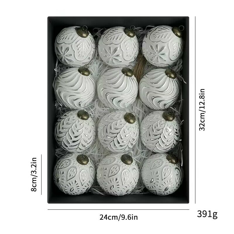 8cm antique Christmas ball decoration ornaments Christmas tree ornaments ornaments 12 Christmas balls