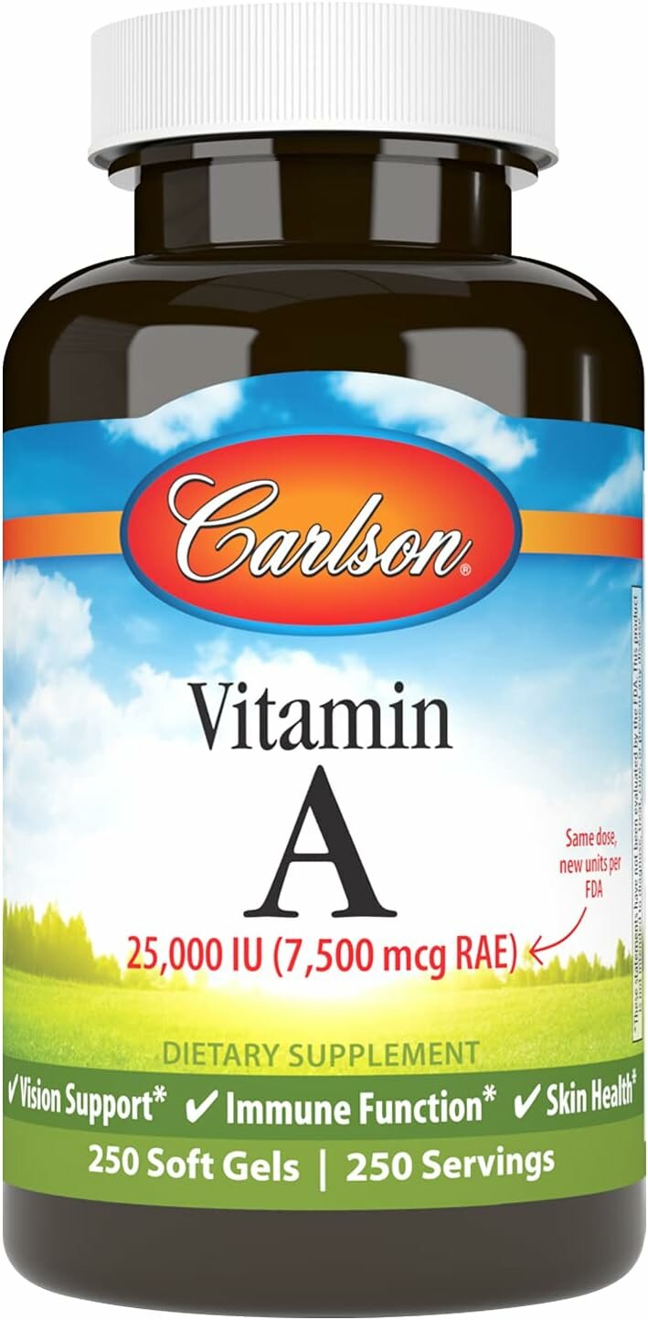 Carlson VItamin A 25000 IU 250 soft gels (витамин А)