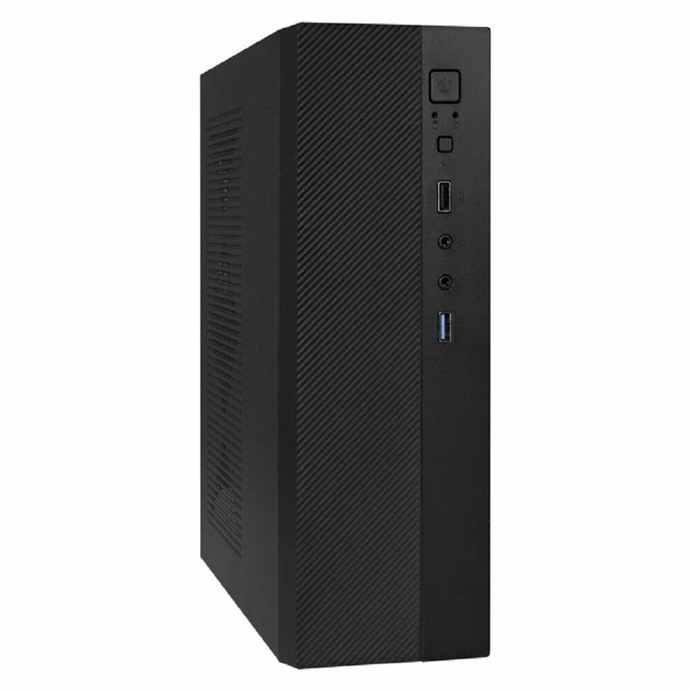 EXEGATE Корпуса EX291267RUS Корпус Desktop MI - 301U mATX mini - ITX, без БП, 1 USB+1 USB3.0, аудио, черный