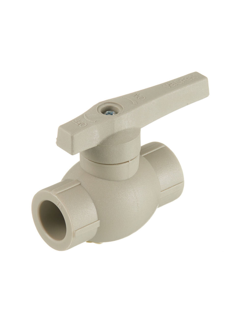 Кран шаровой полипропиленовый 20 мм серый (10144020Г)