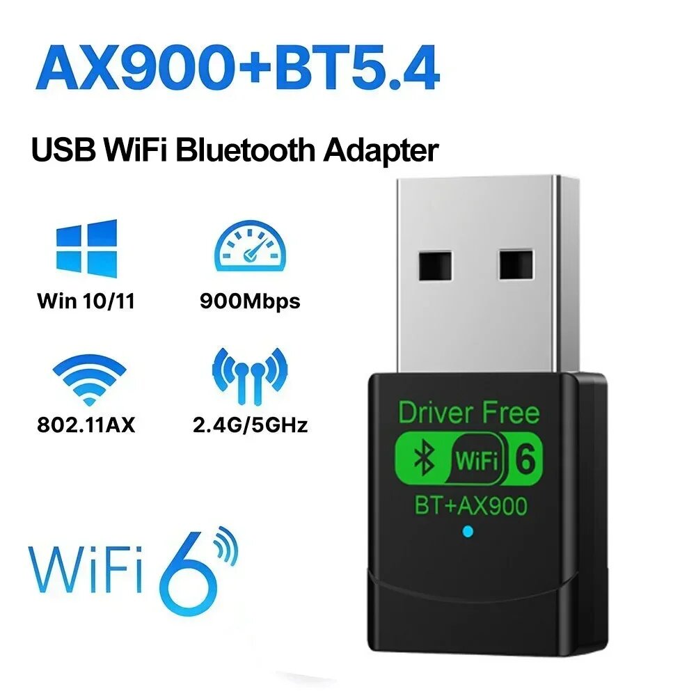 USB WiFi 6 AX900 Bluetooth 5.4 адаптер, Style 2