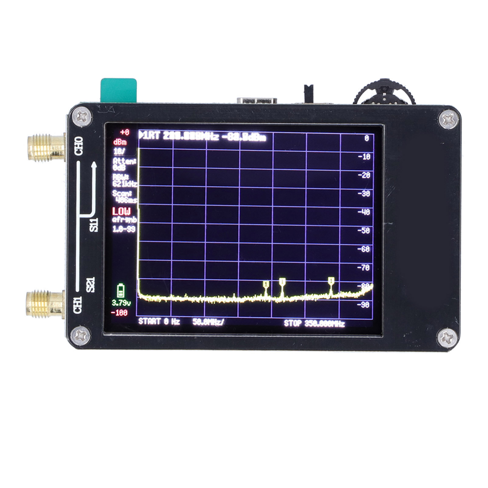 2.8in Spectrum Analyzer Portable Handheld Tiny Frequency Analyzers with Touch Screen 0.1‑960MHZ — фото 1