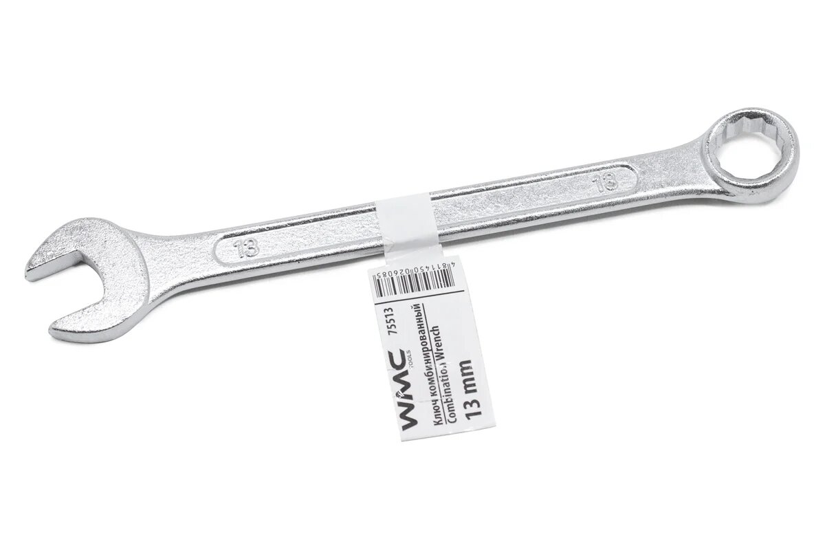 WMC TOOLS Комбинированный 12-гранный ключ 13 мм, прямая головка, модель WMC-75513