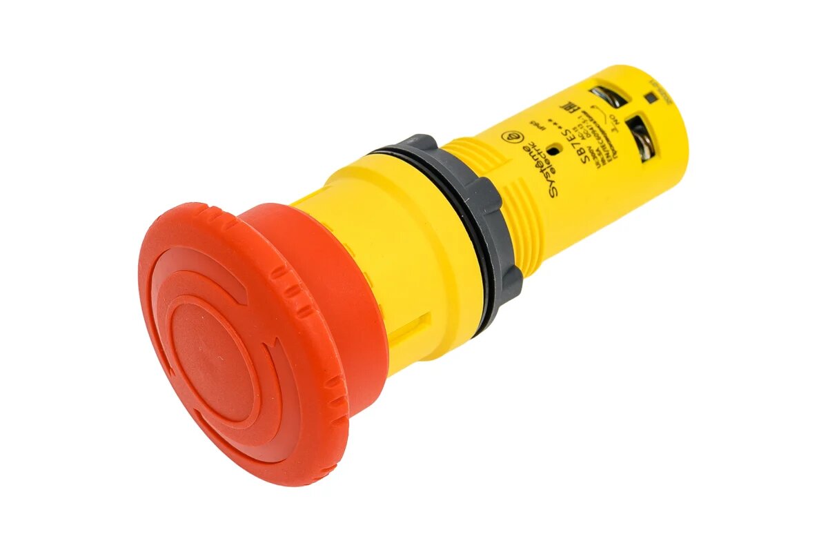 Systeme Electric SB7ES545P моноблочная красная кнопка аварийного останова Ø40 22мм 1НО+1НЗ