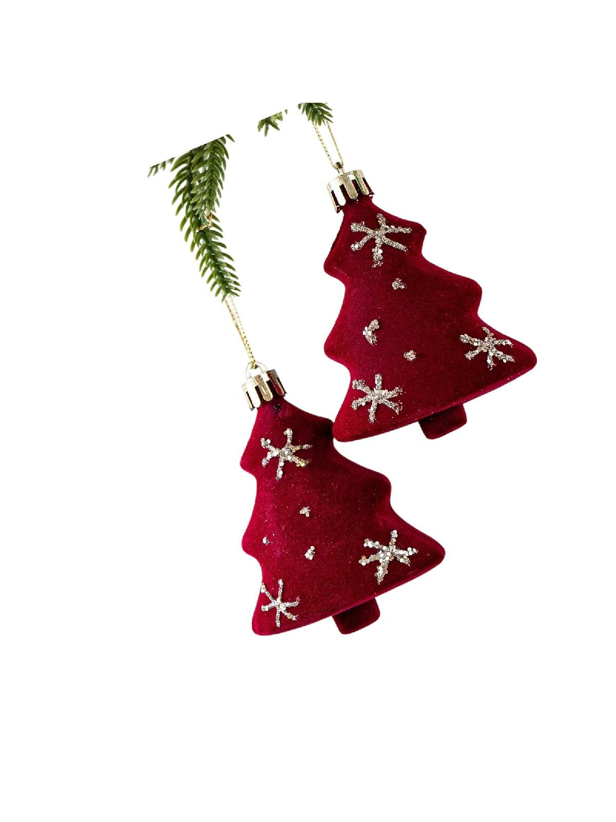 Красные трости с бархатным покрытием, вешалка для праздничных каминов, украшения для штор