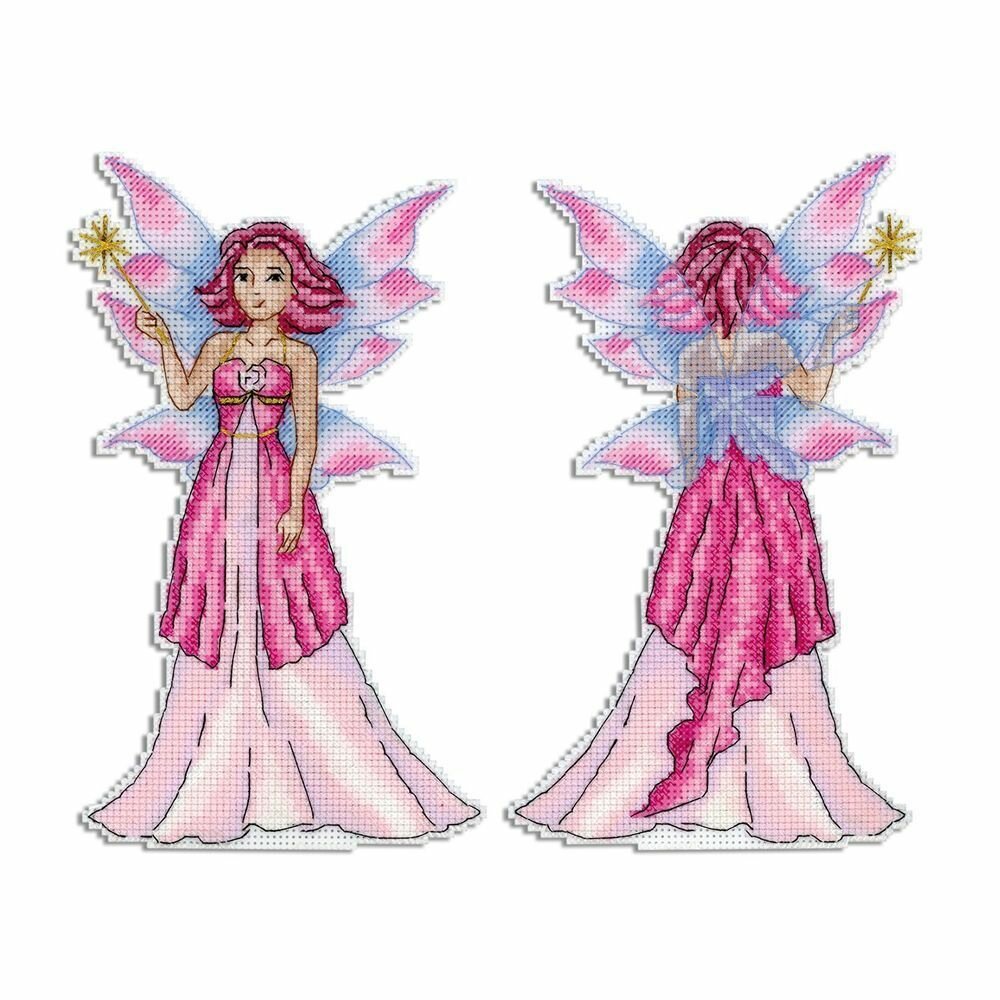 Набор для вышивания крестиком ЖАР-птицА (М. П. Студия) "Стелла" 20х12 см, Люди Детские Сказки Девочки Феи