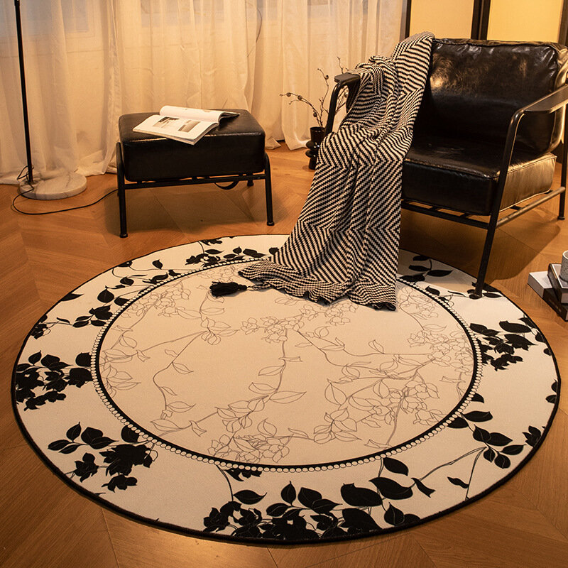 Винтажный круглый ковер во французском стиле/подушка для вращающегося кресла/противоскользящий круглый ковер,60*60 cm