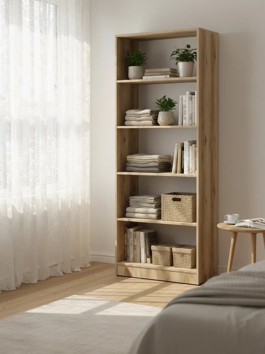 Деревянный шкаф FRESTER с полками распашной для одежды, от производителя