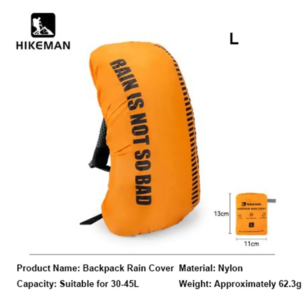 Нейлоновый рюкзак-чехол для дождя Orange L