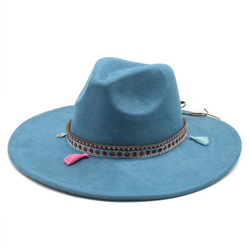 Многоцелевая Джазовая шляпа черная 2025 Унисекс Осень Защита от солнца Шерсть / MOM-013