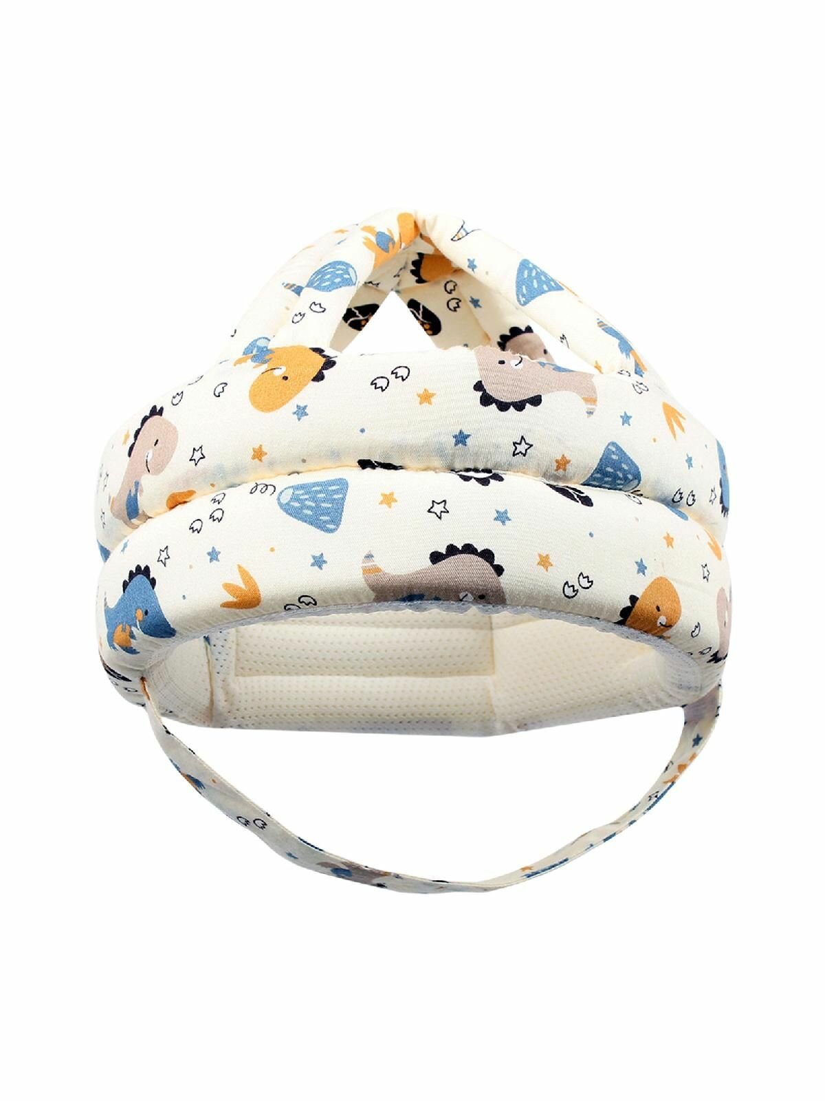 Детский защитный шлем для головы, маленький голубой динозаврик