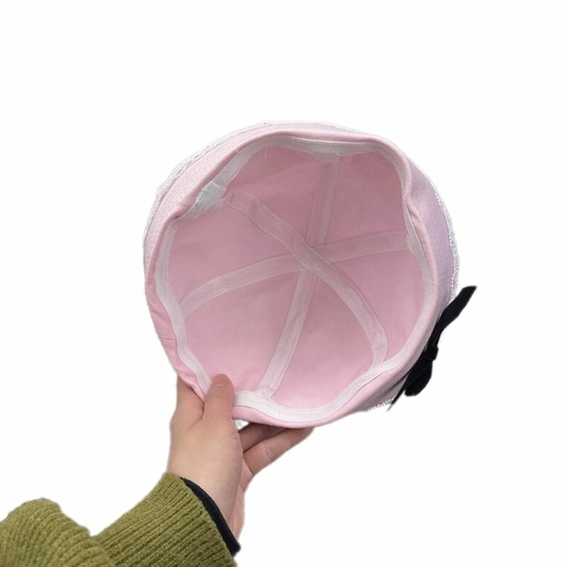 Матросская шляпа с бантом-2 розовых