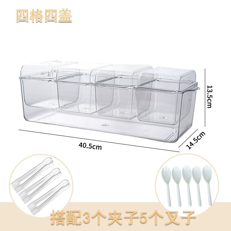 Холодильный контейнер для хранения фруктов и овощей, многофункциональный контейнер для пикника с отсеками для льда и салата, доступен для дропшиппинга.