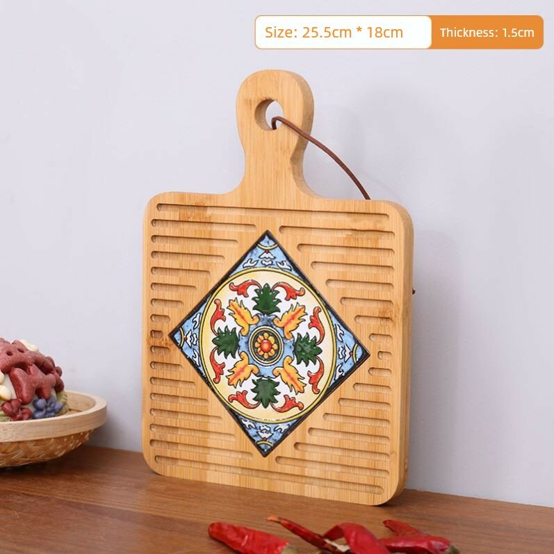 Термоизоляционный коврик для обеденного стола из бамбука, деревянный коврик для стола, коврик из цельного бамбука для