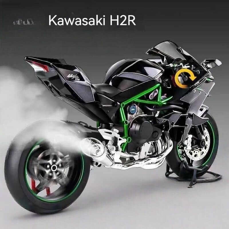 Модель мотоцикла из металла с функцией возврата, 1/18, с открывающимися частями, световыми и звуковыми эффектами