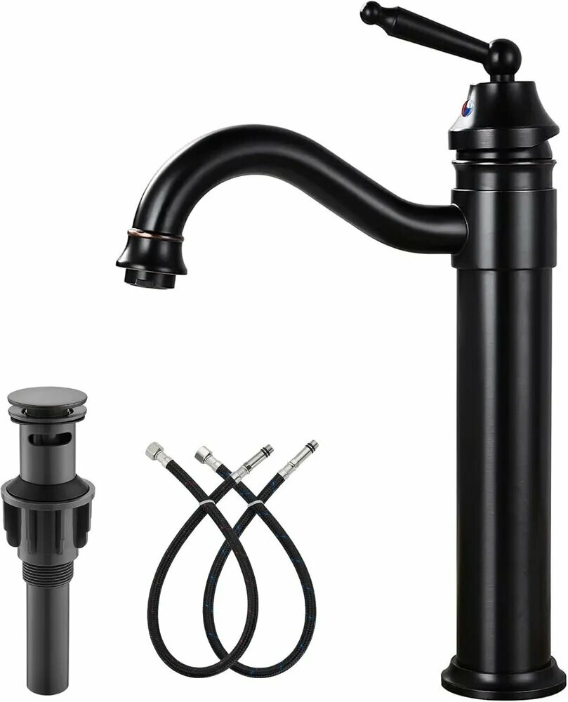 Смеситель для раковины в контейнере для ванной комнаты, латунь с одной ручкой, настольная установка