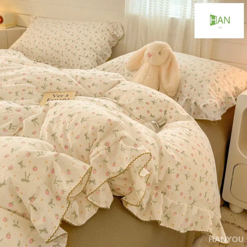 Эксклюзивный комплект постельного белья Princess Style из хлопка, 4 предмета, размер 200x230 см