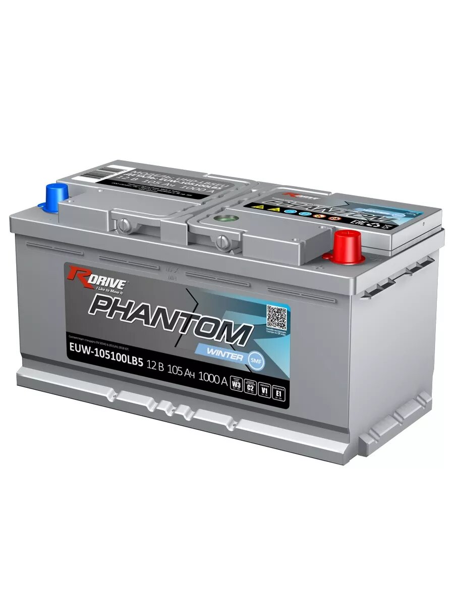 Аккумулятор RDRIVE PHANTOM 105SR 12V 105Ач обр. пол.