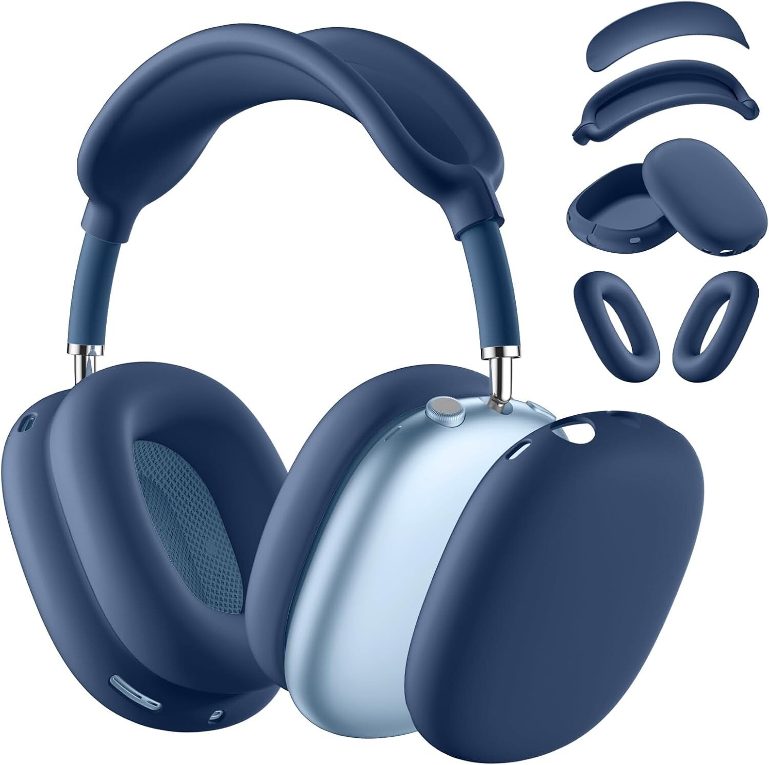 Подходит для чехла для наушников AirPods Max, силиконового чехла для наушников, защитного чехла для Bluetooth-наушников Apple, защитного чехла для наушников с полной посадкой.