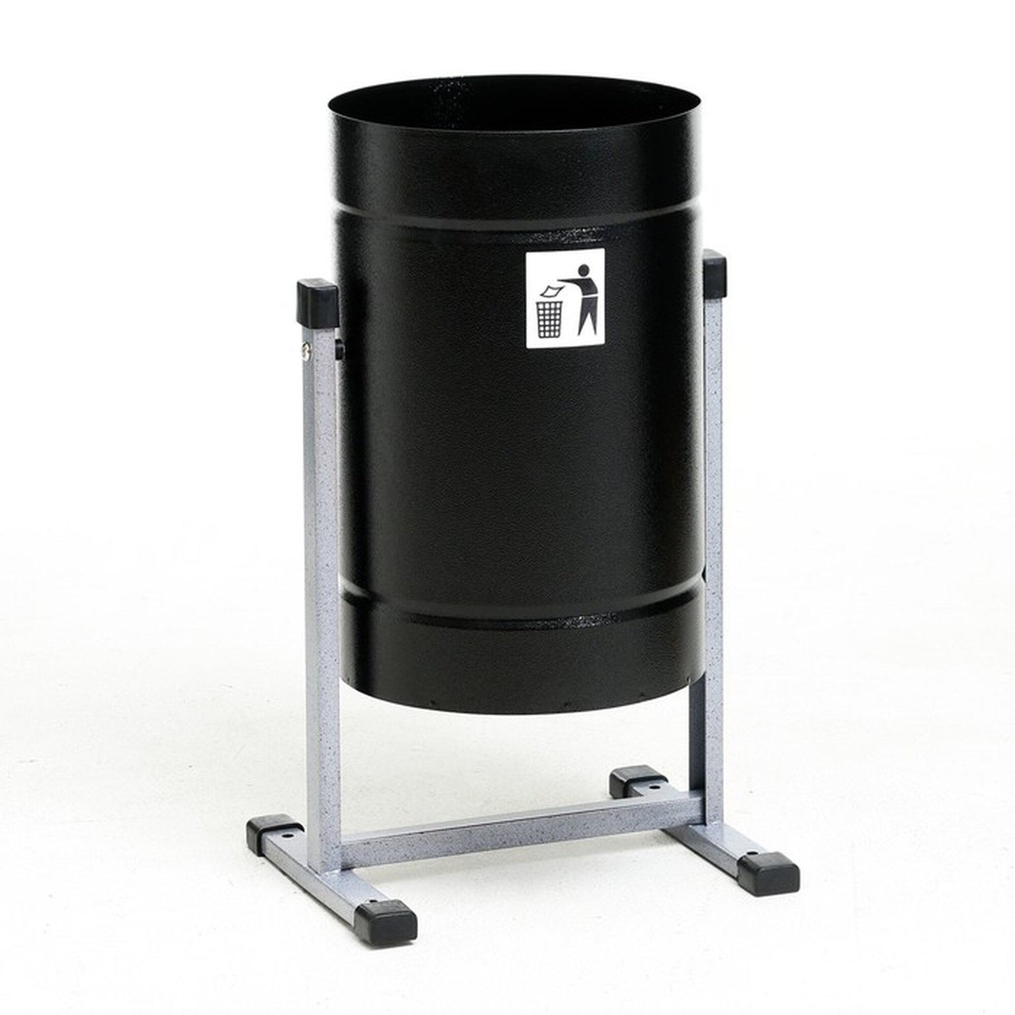 Урна уличная «Уралочка Бюджет» 21 л, 35 х 55 х 26,5 см, черная, бак 0,6 мм 7723886