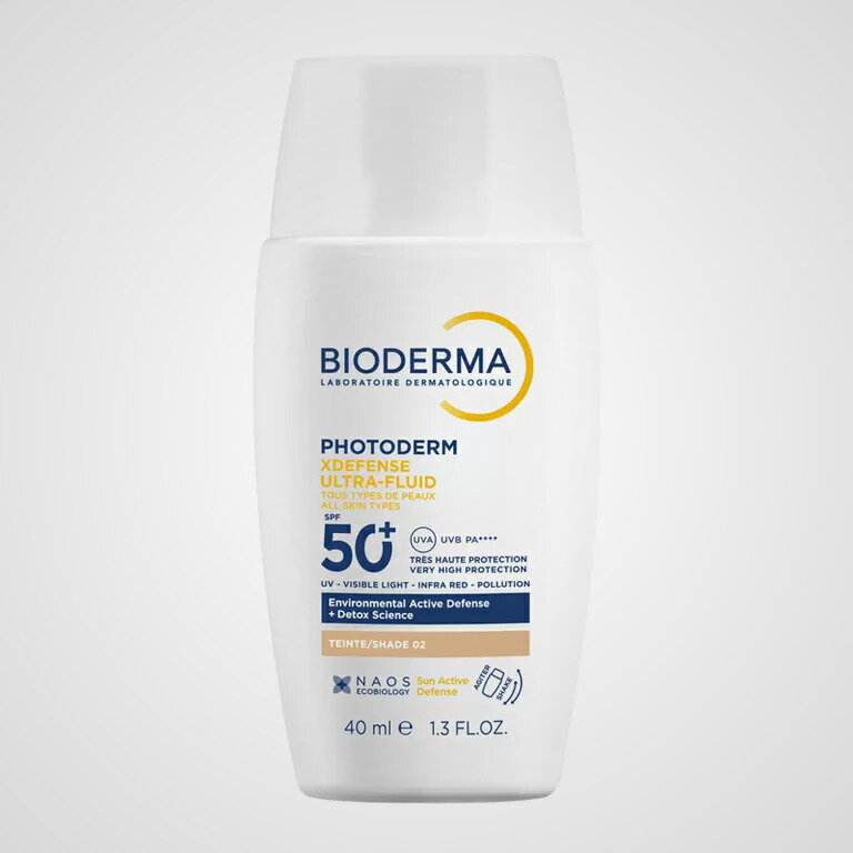 Фотодерм Солнцезащитный флюид для всех типов кожи, светлый оттенок SPF50 40 мл BIODERMA Photoderm Xdefense SPF50 Флюид 40 мл