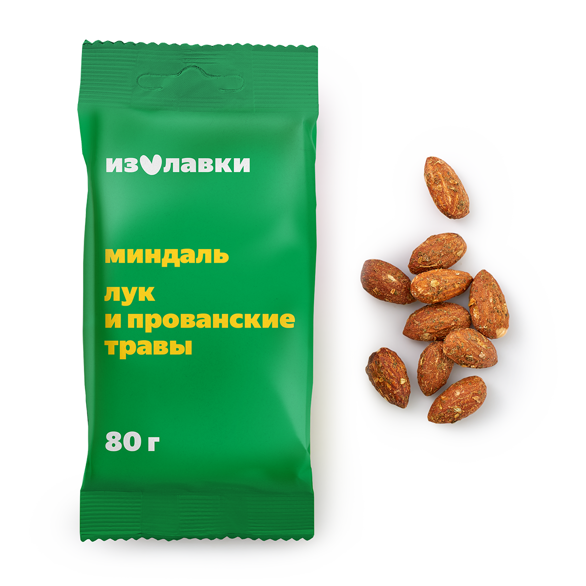 Миндаль обжаренный «Из Лавки» солёный с луком и прованскими травами