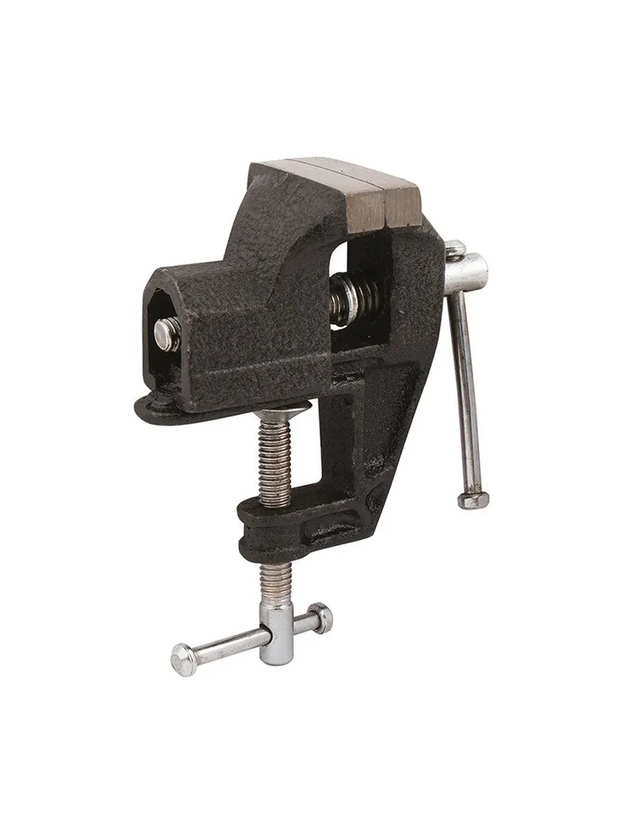 Тиски Biber 85881, слесарные, чугунные, неповоротные, 50 мм, черный
