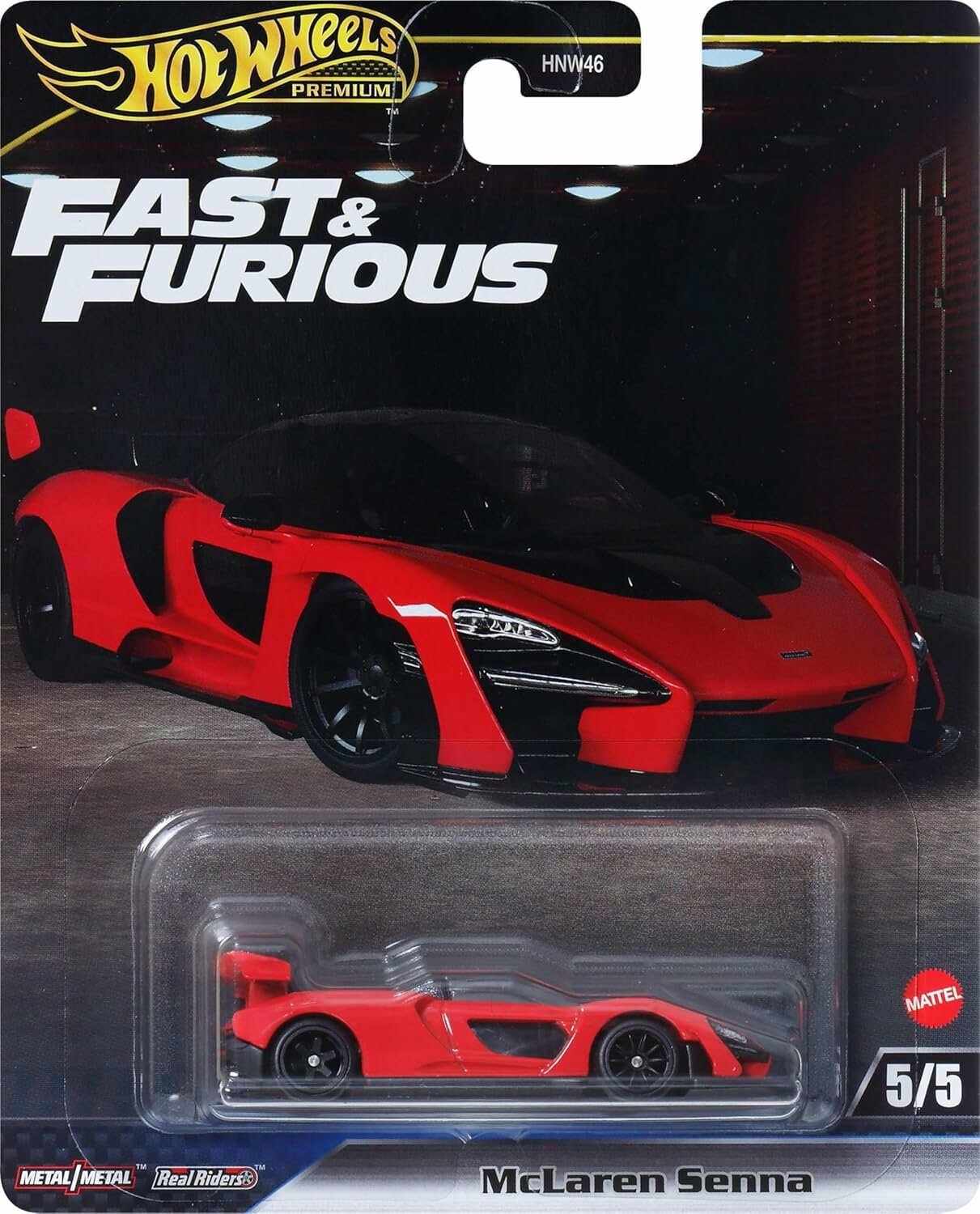 Hot Wheels McLaren Senna Delta Red (коллекция Fast & Furious 2025, 5/5 mix 1) - коллекционная Premium машинка