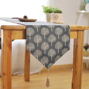 Скатёрть-дорожка хлопковая Dark Grey JUNWELL