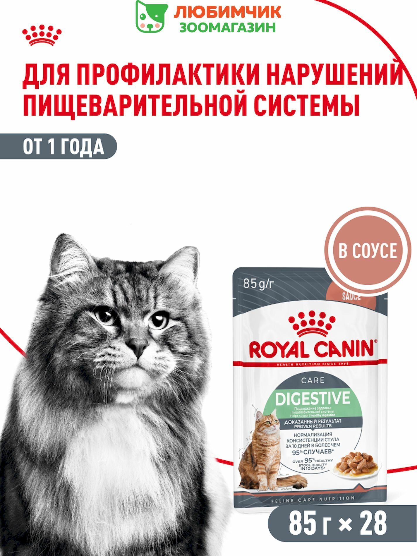 Royal Canin Hair&Skin влажный корм для кошек, здоровье кожи и шерсти, ломтики в соусе (28шт в уп) 85 гр