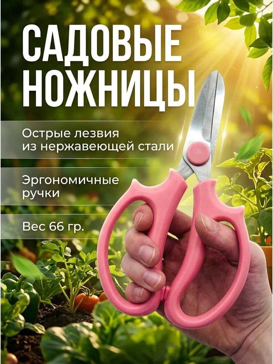 Садовые ножницы, для растений, нержавеющая сталь, ручка, анатомическая