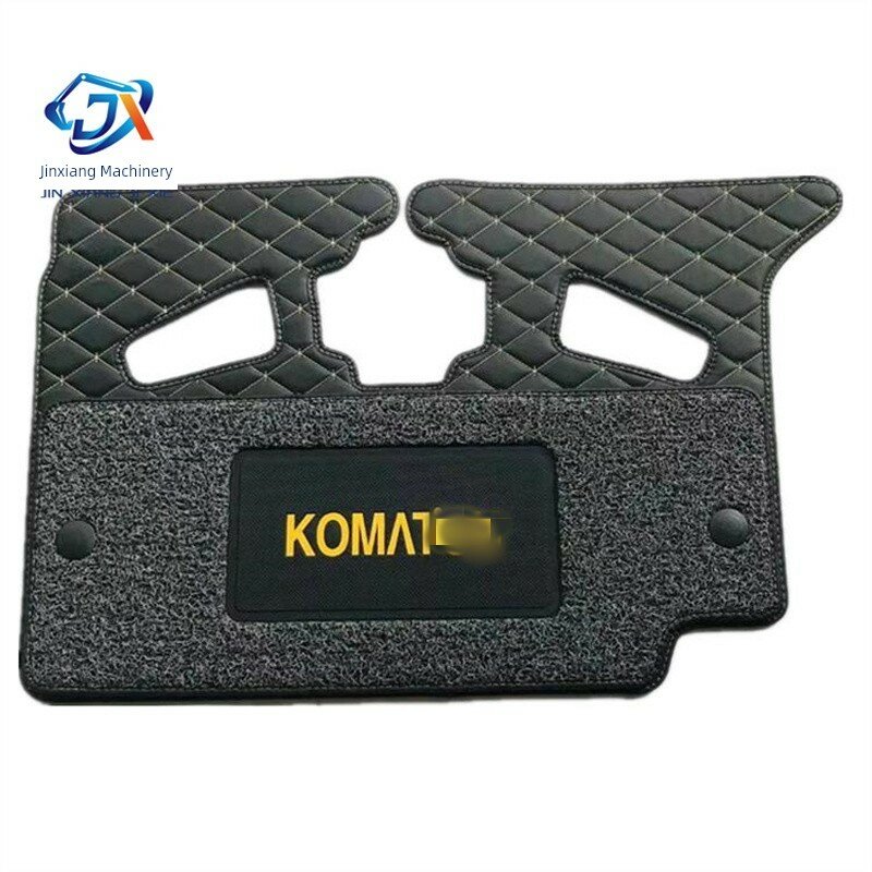 Черный двойной слой утолщенный коврик для пола кабины экскаватора для PC56-7, тяжелая конструкция