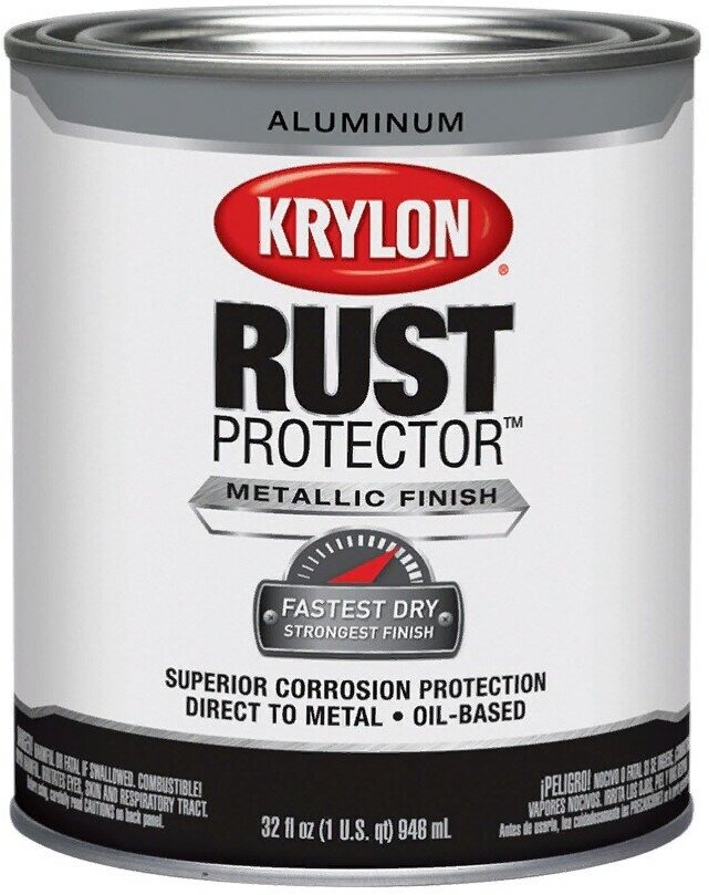 Антикоррозийная краска KRYLON Rust Protector Metallic, алюминиевая 0,946 л