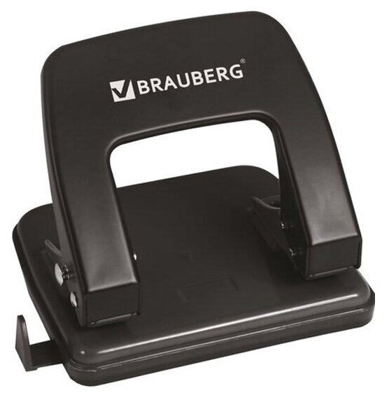 Дырокол Brauberg металлический "Classic", до 25 листов, черный