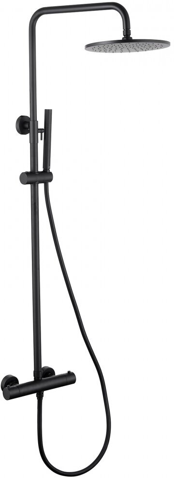 Душевая стойка Abber Wasser Kreis AF8160B черный матовый
