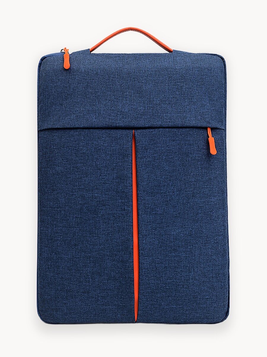 Чехол для ноутбука 15 - 16 дюймов с дополнительным отделением и ручкой, синий