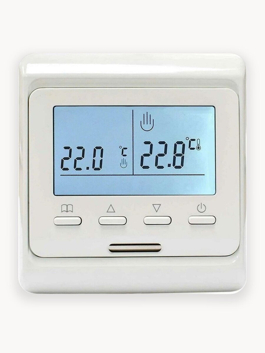 Терморегулятор электронный программируемый RTC 51.716(белый), ЖК дисплей, программируемый