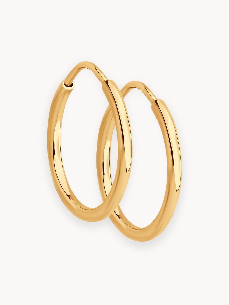 Серьги конго, красное золото, 585 проба