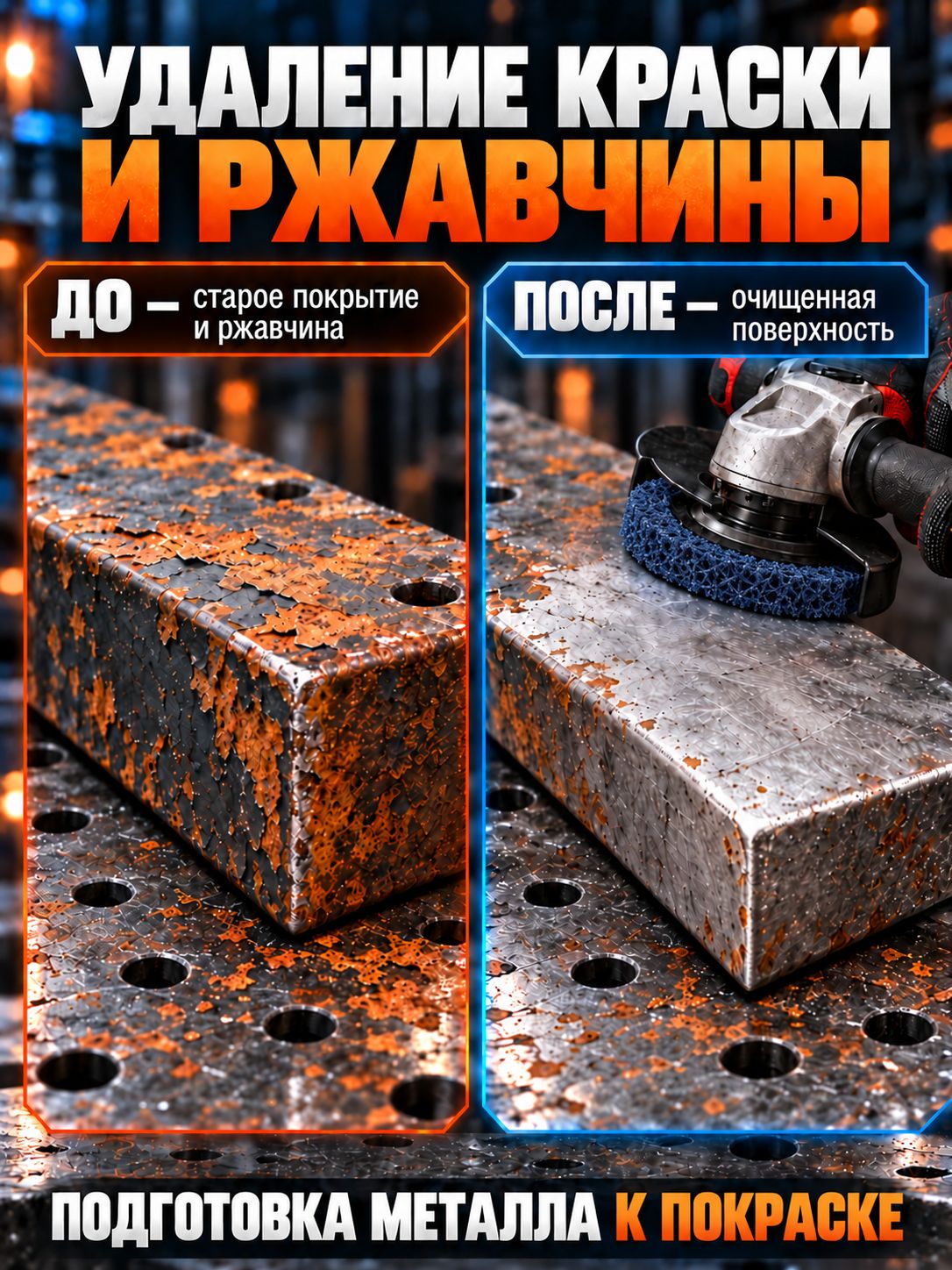 Коралловые зачистные диски 125 мм для УШМ (болгарки), по металлу, 5 шт, для удаления краски и ржавчины