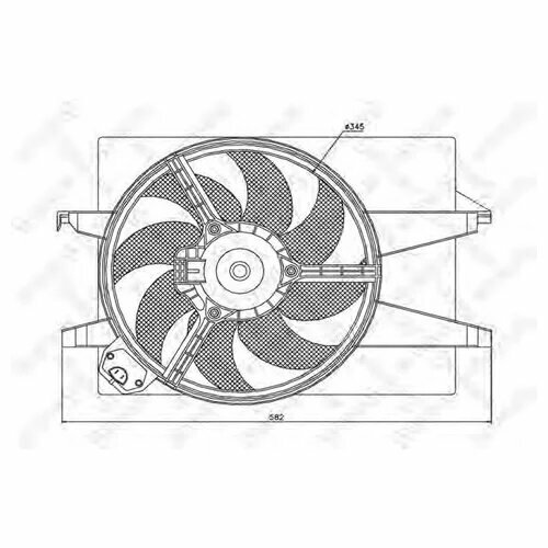 Вентилятор охлаждения MAZDA 3 1.4-2.0 03 STELLOX 2999324SX