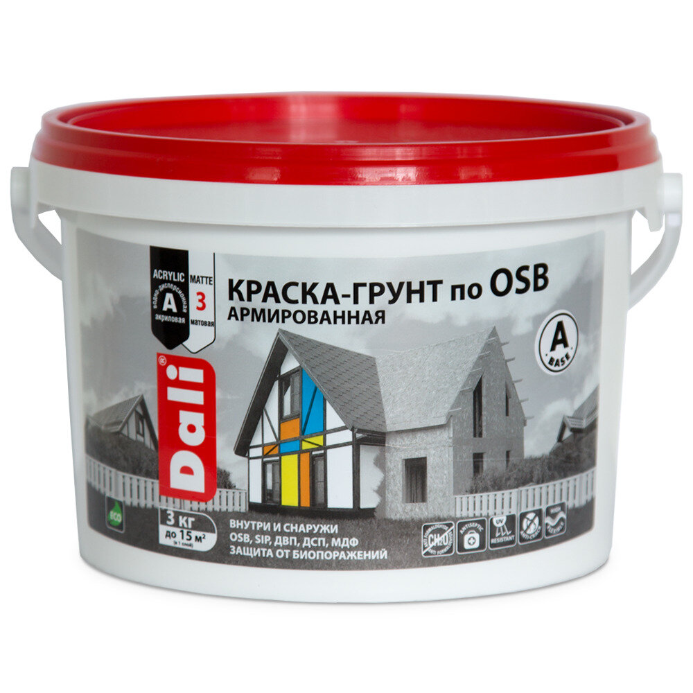 Краска-грунт по OSB армированная Dali 3кг